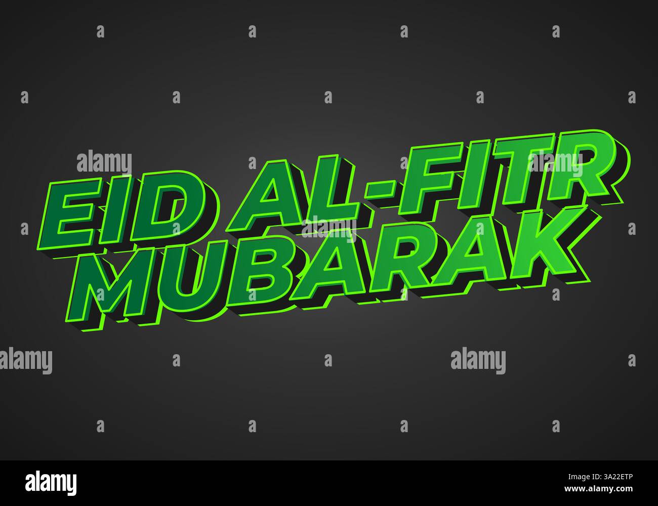 Eid Al Fitr mubarak. Text effect design for advertisement or social ...