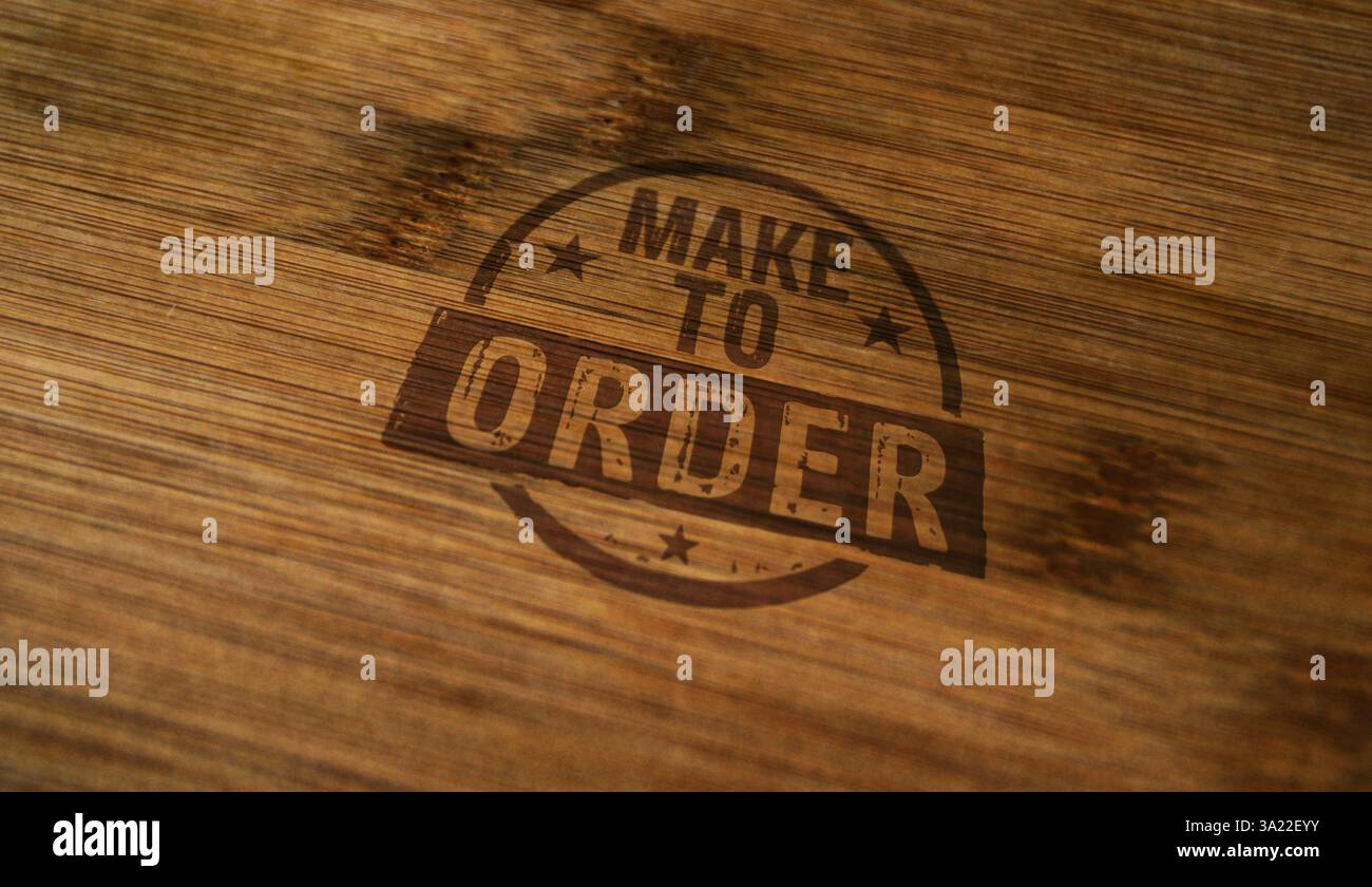 Make to order and custom made stamp printed on wooden box. Handmade ...