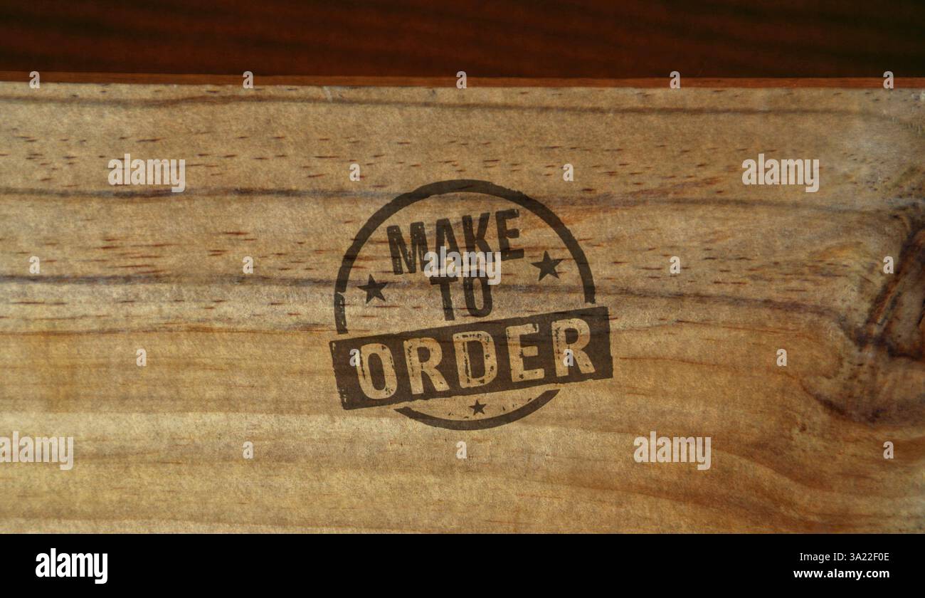 Make to order and custom made stamp printed on wooden box. Handmade ...