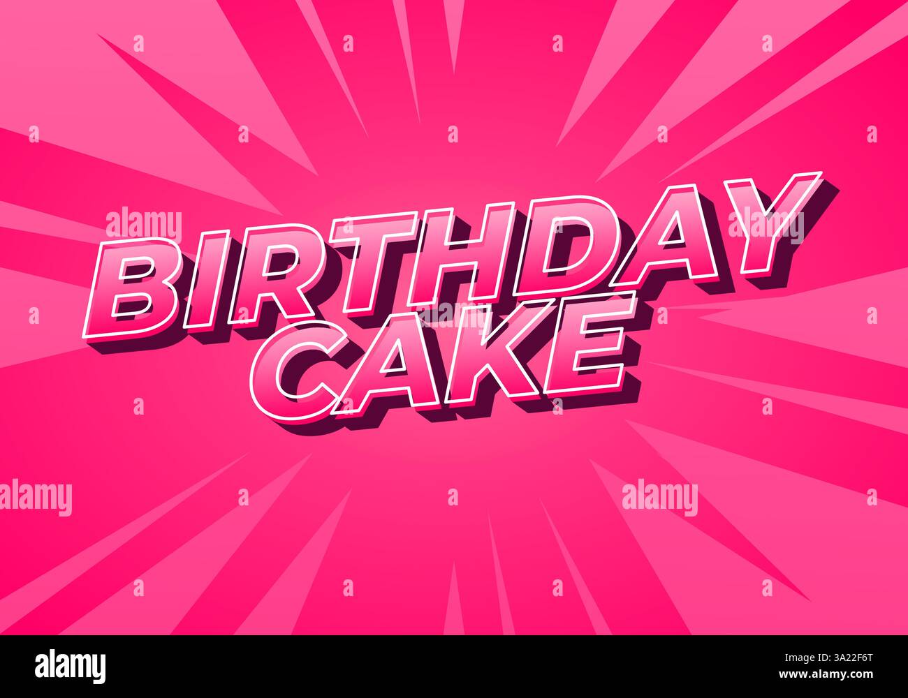 Birthday cake. Text effect design with bold fonts for advertising needs ...