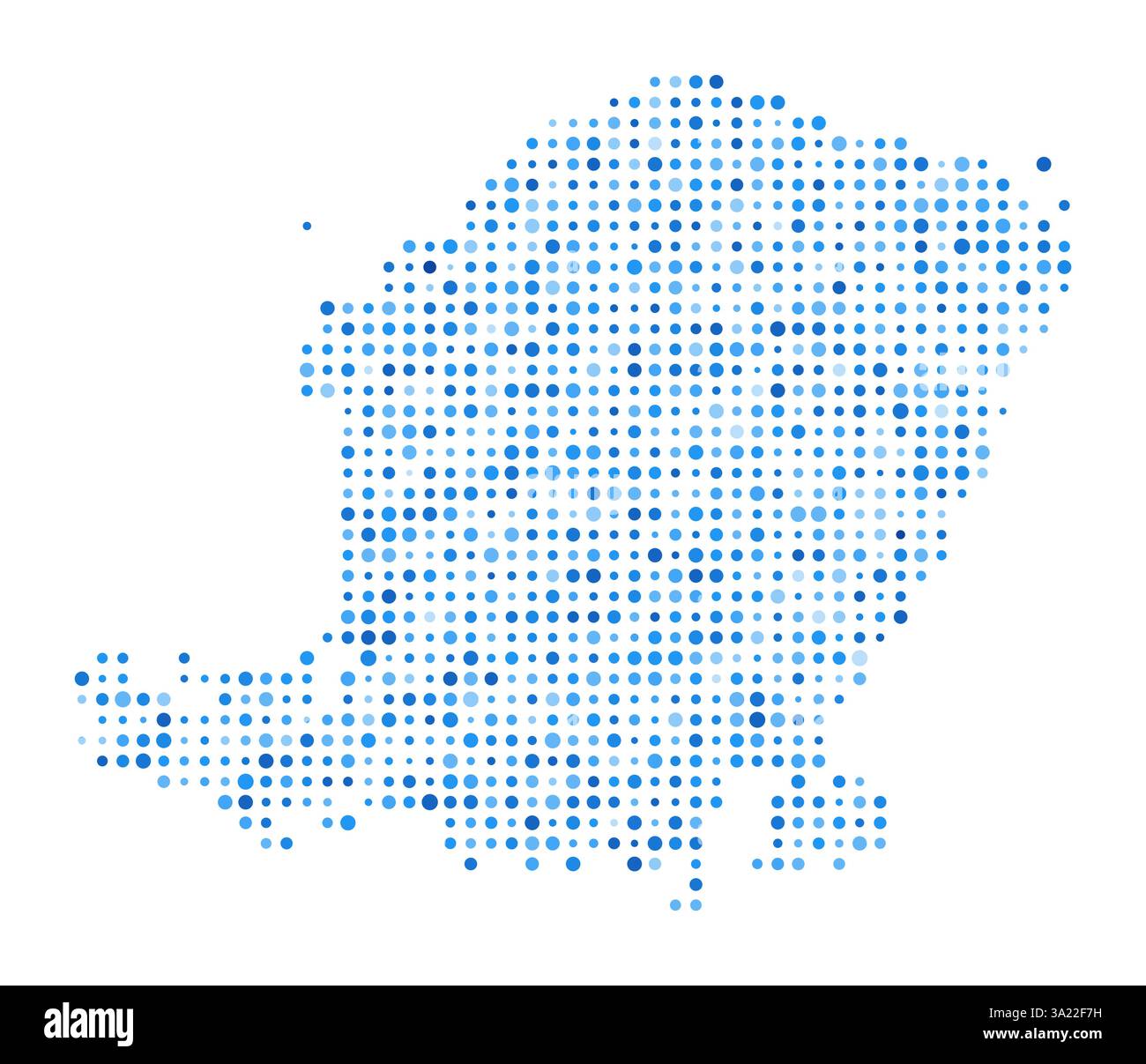 Lombok Dot Map. Island Digital Style Shape. Lombok vector image. Island ...