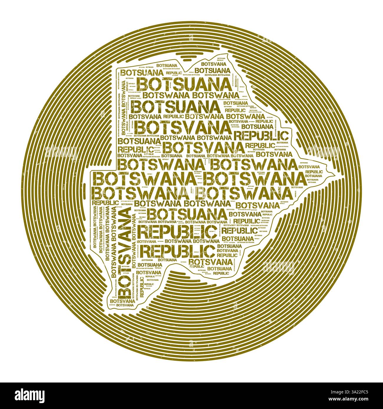 Botswana Vector Image. Country round logo design. Botswana poster in ...
