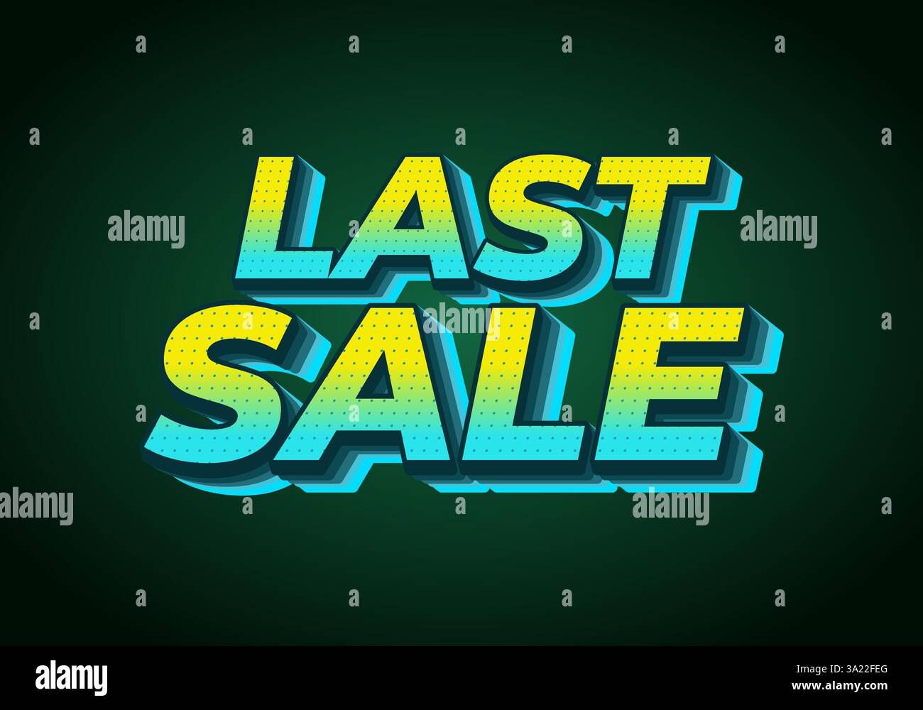 Last sale. Text effect design for sales promotion in bold font Stock ...
