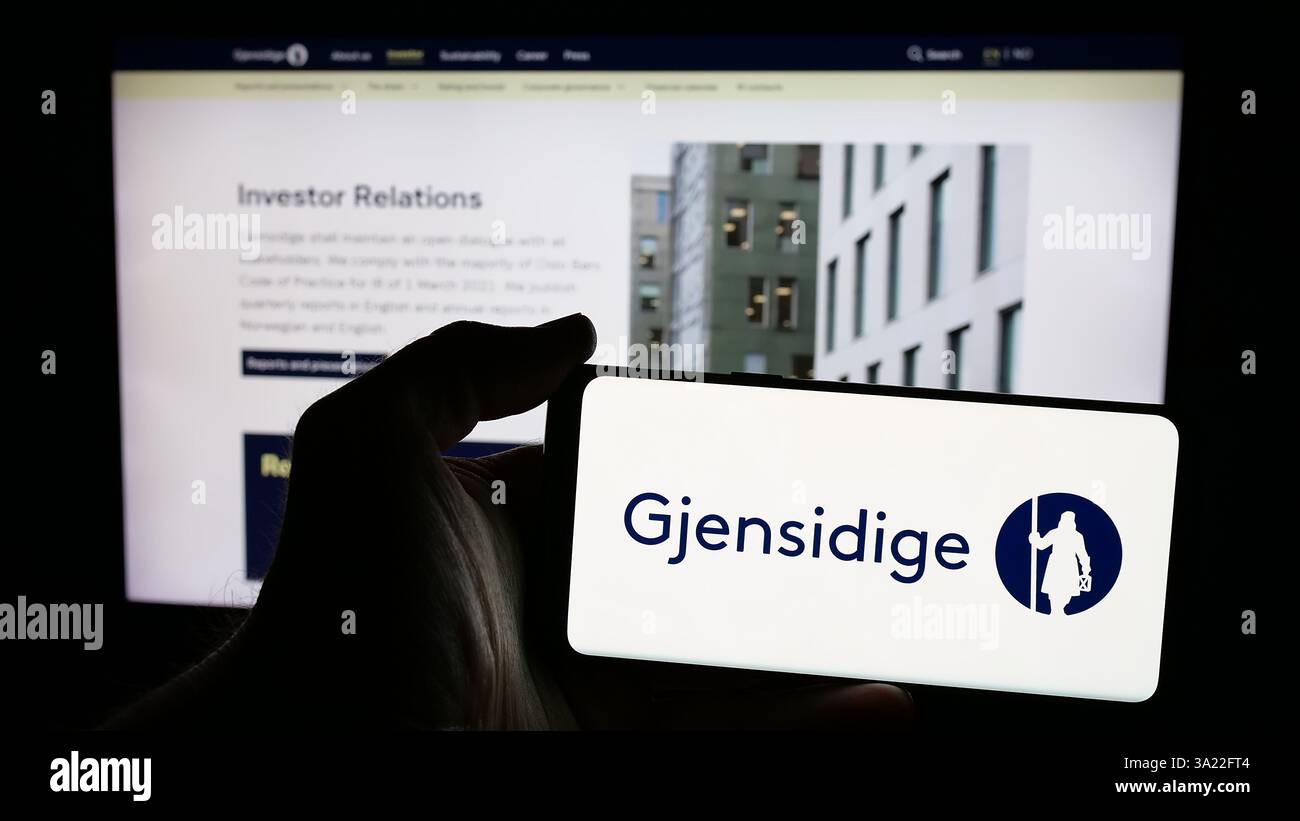 In this photo illustration, a mobile phone with the logo of Norwegian ...