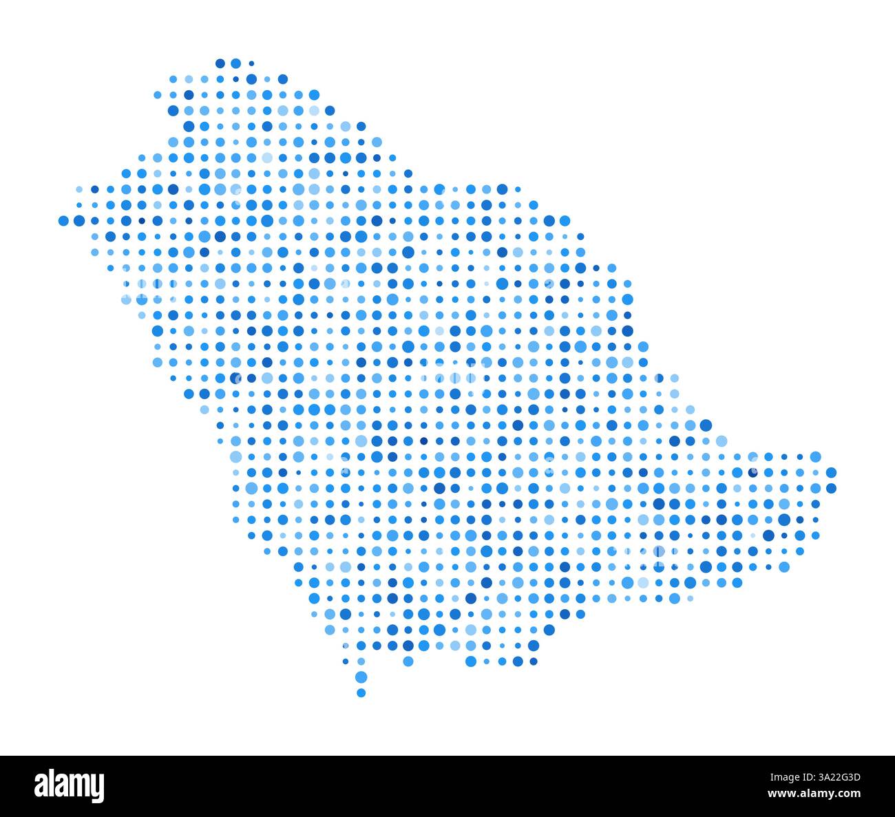Saudi Arabia Dot Map. Country Digital Style Shape. Saudi Arabia vector ...
