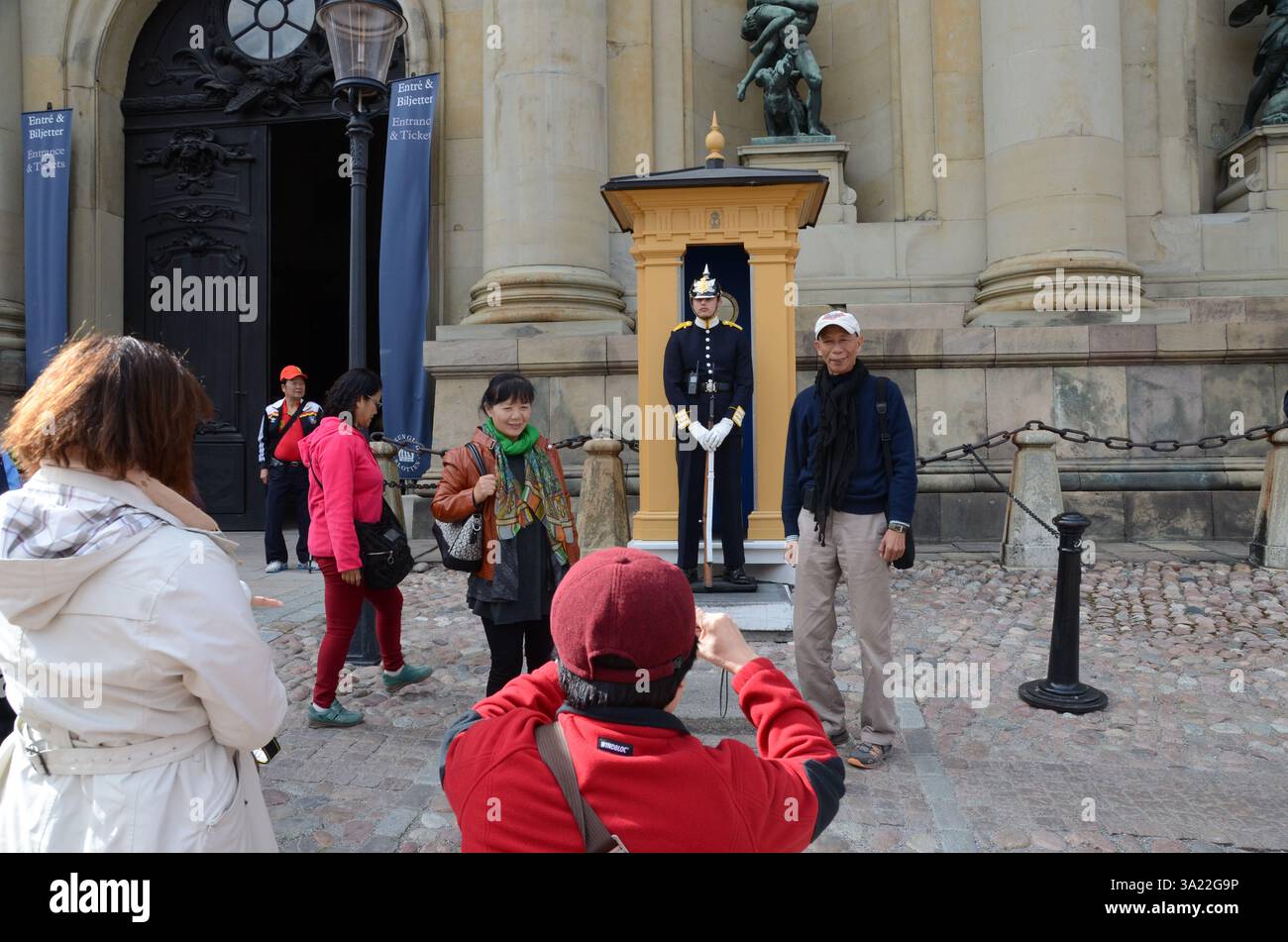 Royal Guard protecting Royal Palace in Stockholm, Sweden. STOCKHOLM ...
