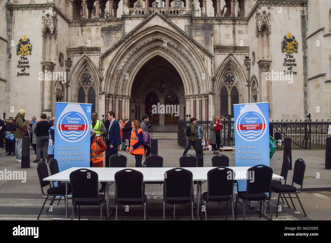 London, UK. 11th March 2025. Campaigners set up a table outside the ...