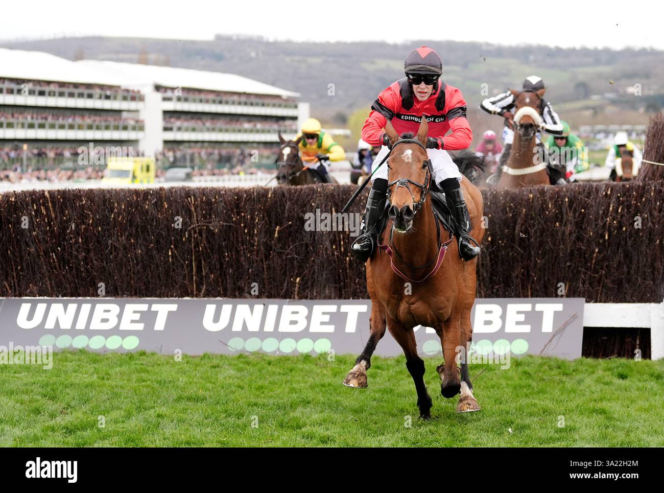 Myretown ridden by Patrick Wadge (right) on their way to winning the ...