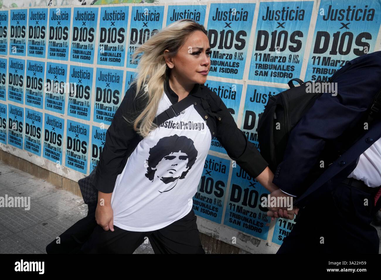 Veronica Ojeda, ex-partner of late soccer star Diego Maradona, arrives ...