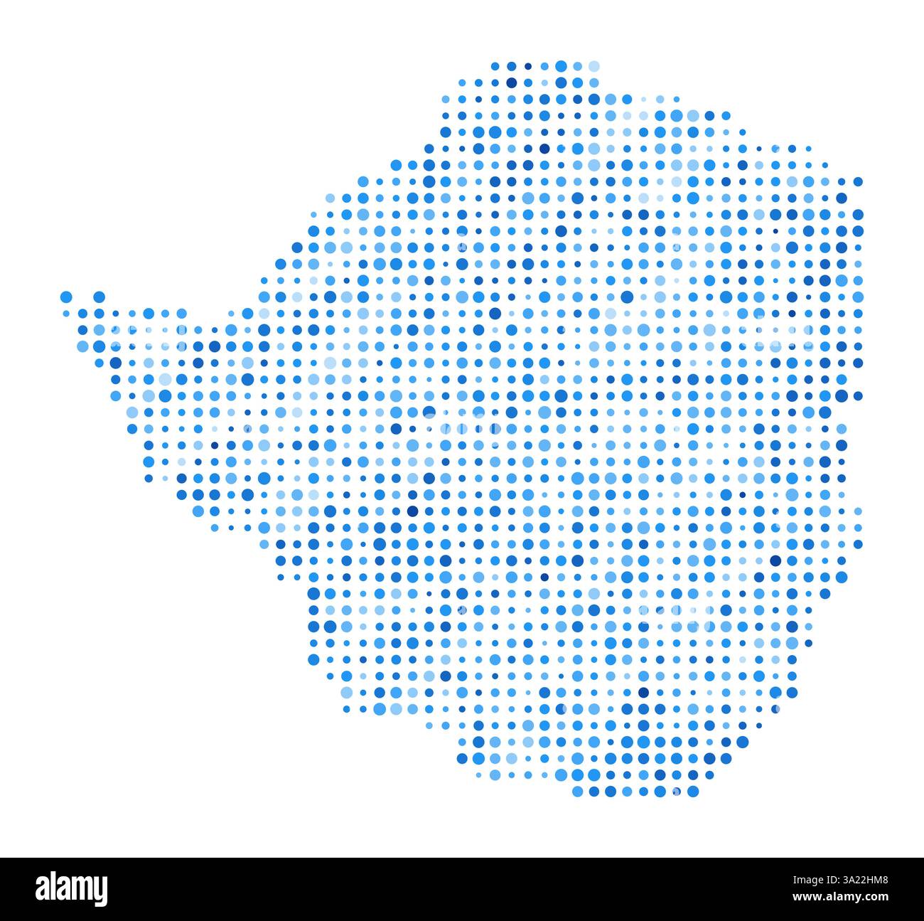 Zimbabwe Dot Map. Country Digital Style Shape. Zimbabwe vector image ...