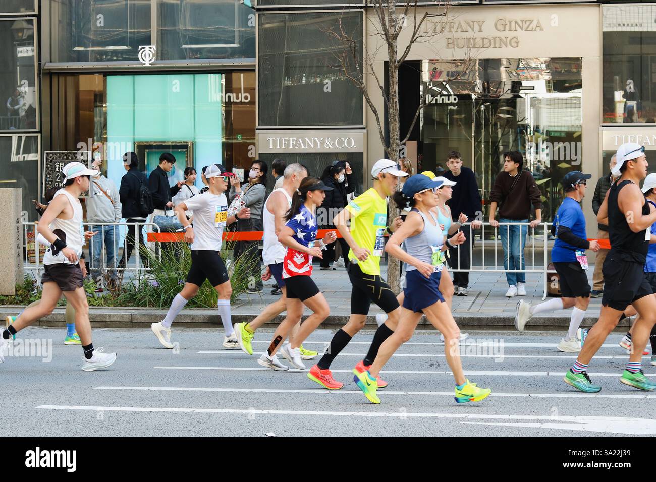 TOKYO, JAPAN - March 2, 2025: Scene from the Tokyo Marathon 2025 with ...