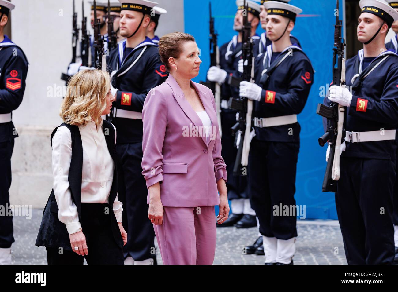 Roma, Italia. 11th Mar, 2025. La presidente del Consiglio Giorgia ...