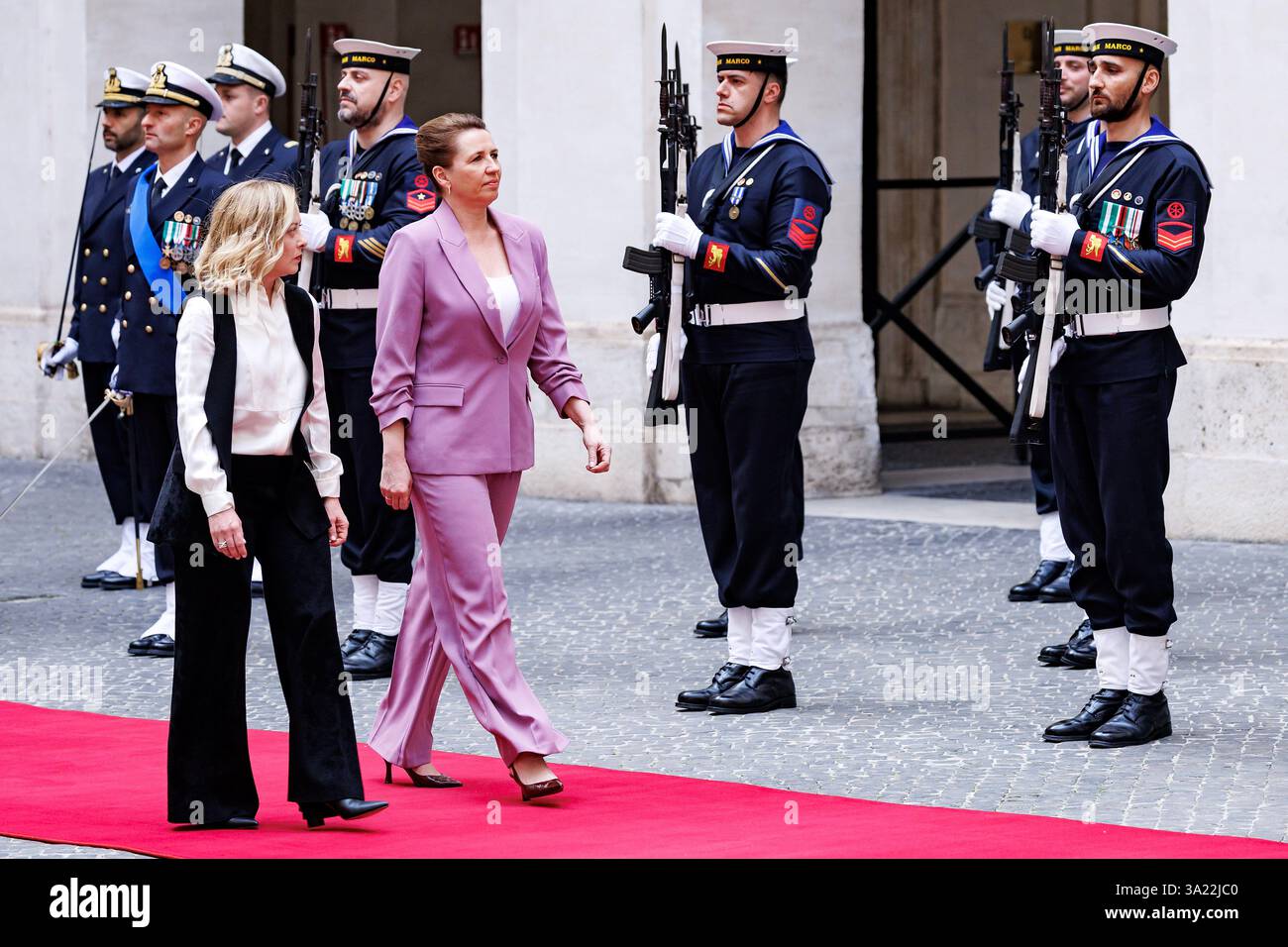 Roma, Italia. 11th Mar, 2025. La presidente del Consiglio Giorgia ...