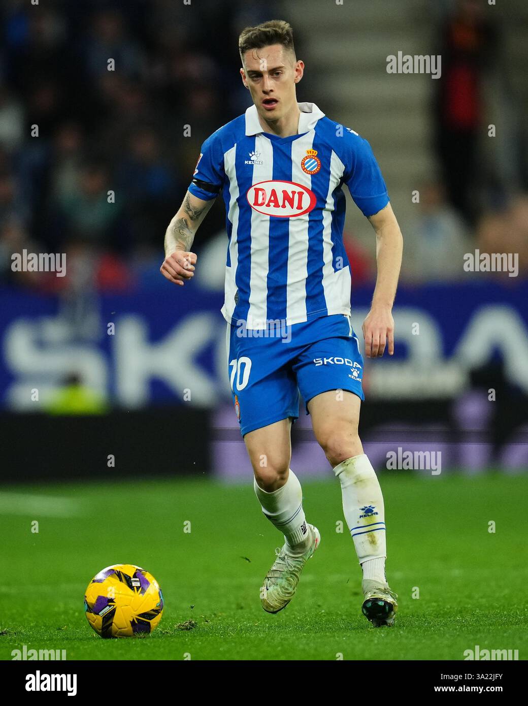 Pol Lozano of RCD Espanyol during the La Liga EA Sports match between ...