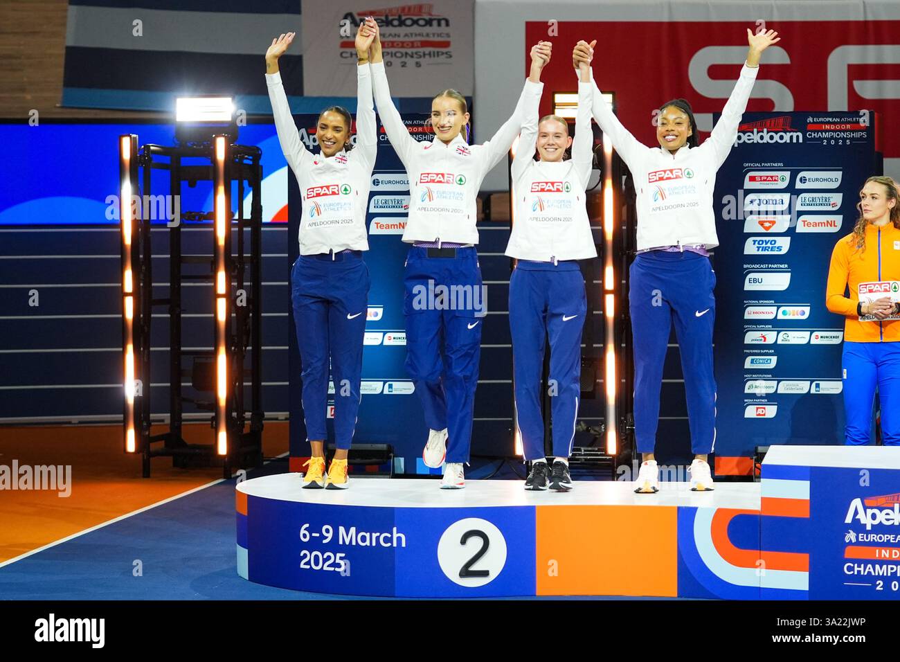 APELDOORN, NETHERLANDS - MARCH 9: Lina Nielsen of Great Britain, Hannah ...