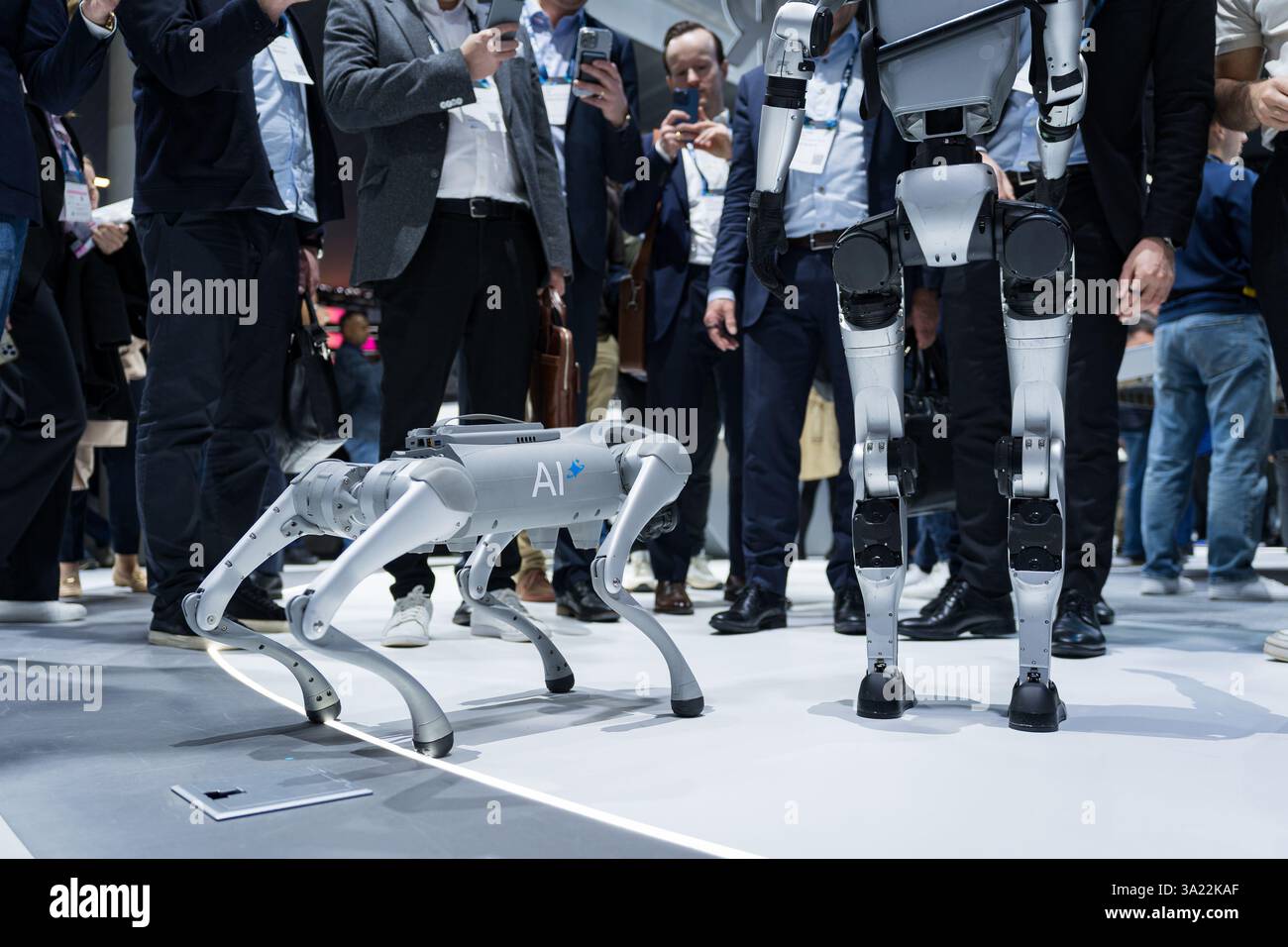 Barcelona, Spain - 4 March 2025:a robot dog is seen at the Mobile World ...