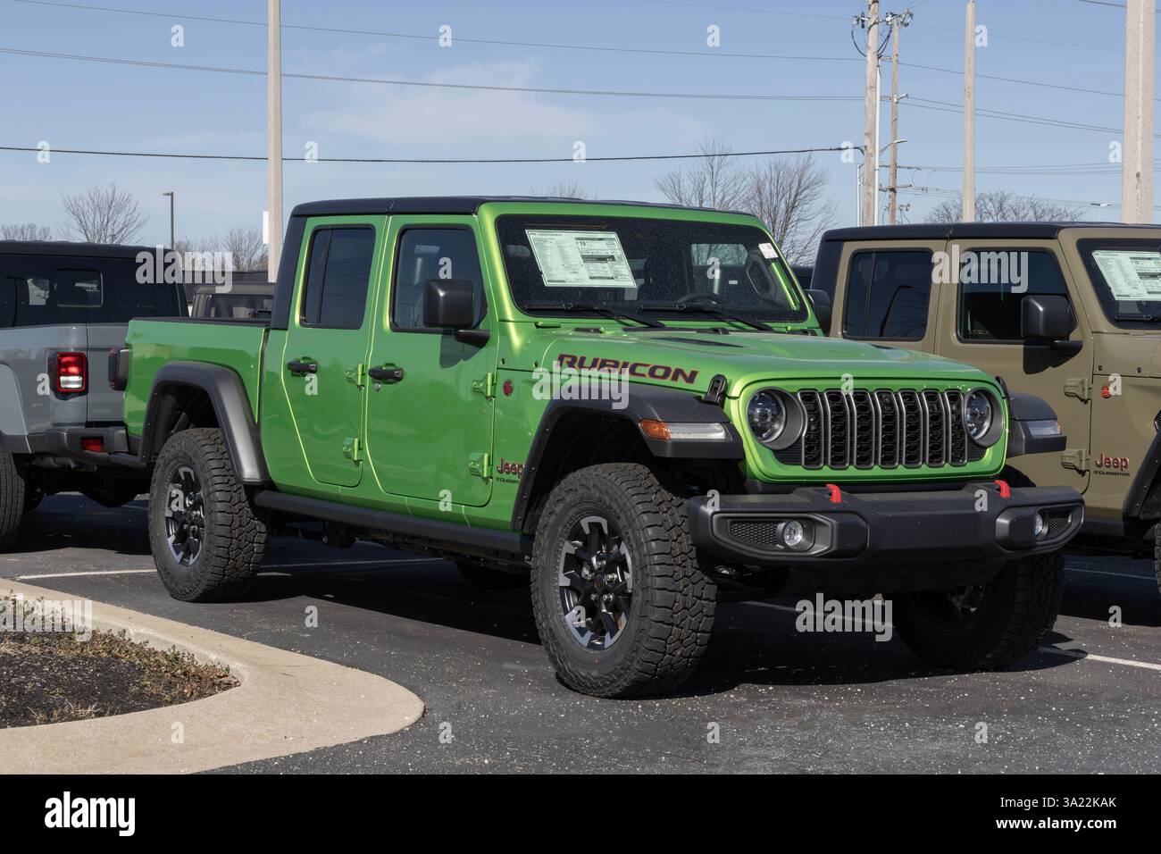 Noblesville - March 9, 2025: Jeep Gladiator Rubicon 4X4 display at a ...