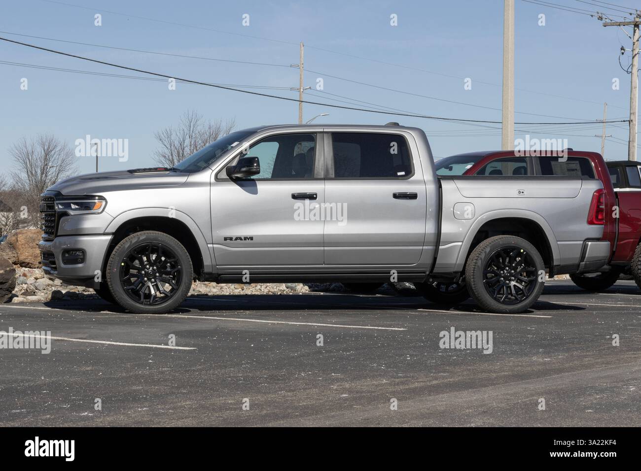 Noblesville - March 9, 2025: Ram 1500 Big Horn Crew Cab pickup display ...