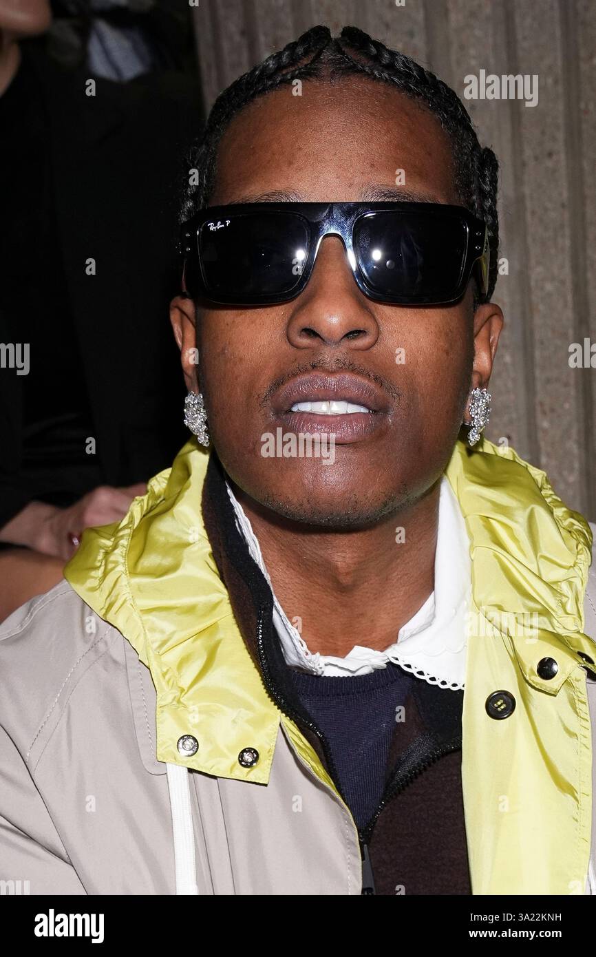 ASAP Rocky attends the Miu Miu Fall/Winter 2025-2026 Womenswear ...