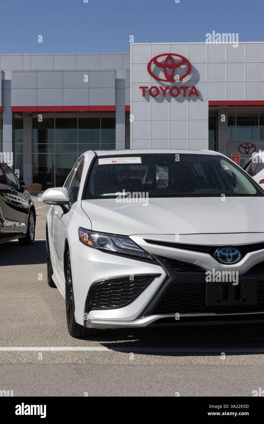 Noblesville - March 9, 2025: Certified Used Toyota Camry display. With ...