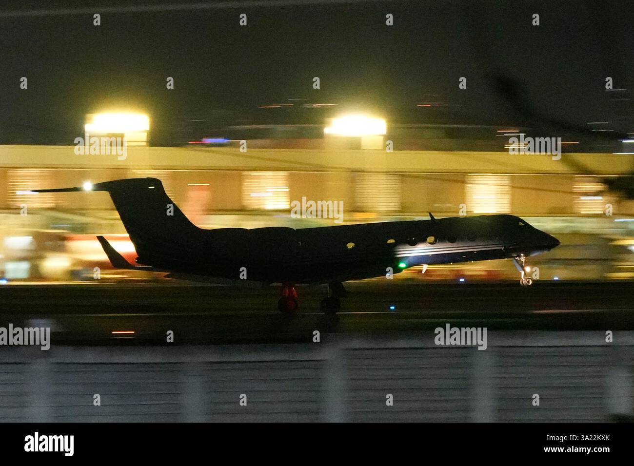 A plane carrying former President Rodrigo Duterte to The Hague takes ...