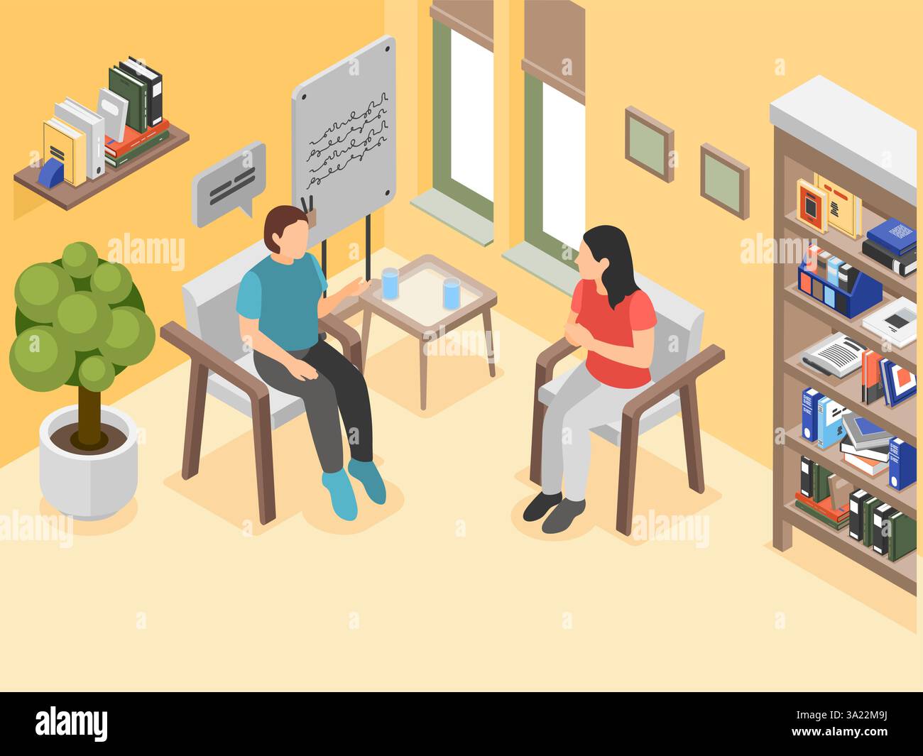 Office psychologist listening client Stock Vector Images - Alamy
