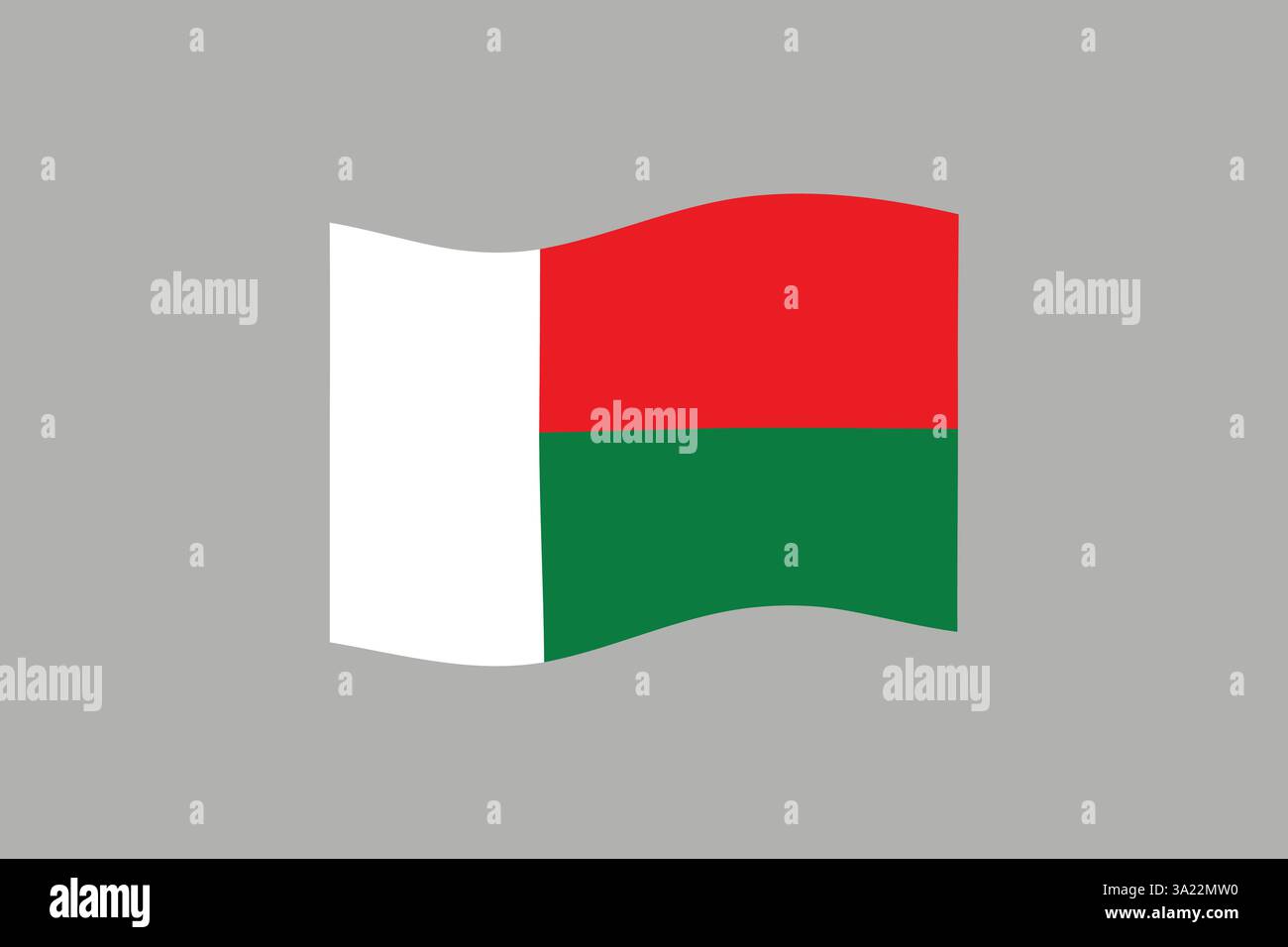Flag of Madagascar. National symbol in official colors. Template icon ...