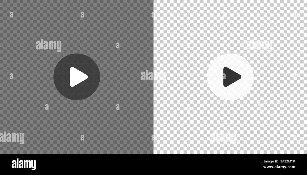 Play icon on transparent background for media. Vector illustration ...