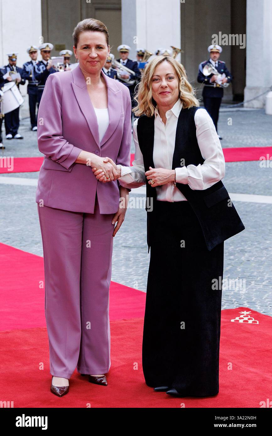 Roma, Italia. 11th Mar, 2025. La presidente del Consiglio Giorgia ...