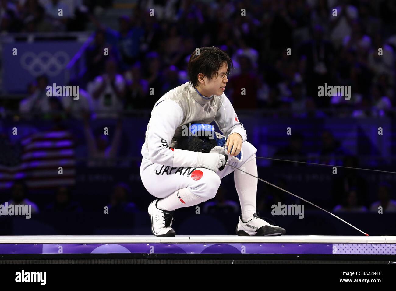 July 29th, 2024 - Paris, France: Kazuki Iimura of Japan reacts to ...
