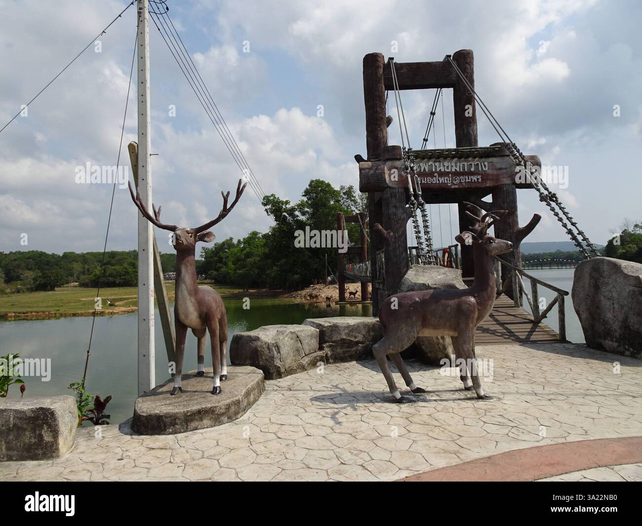 Suspension Bridge, Reservat, Wildtiere, Rehe, Hirsche, Chumphon ...