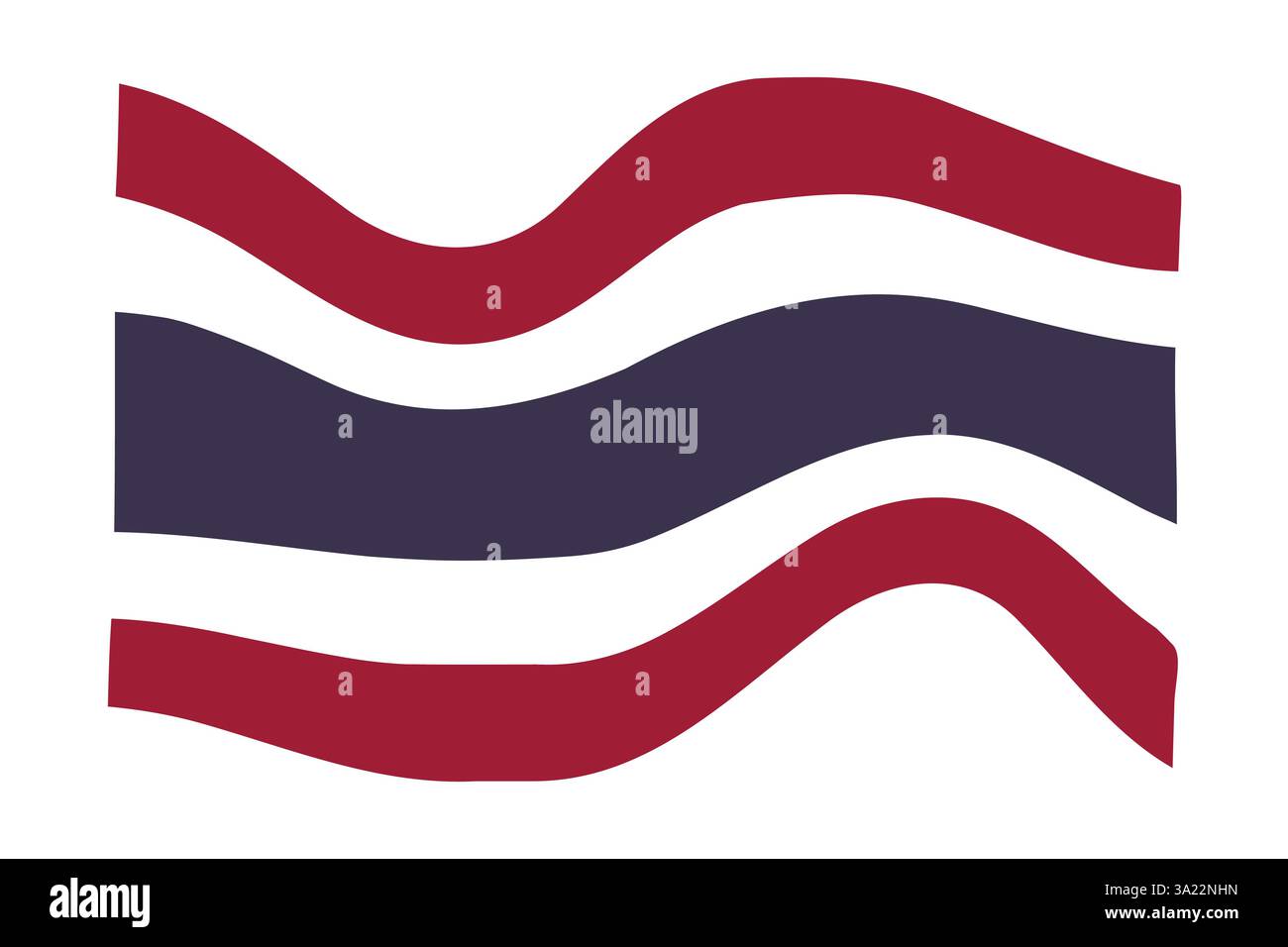 Flag of Thailand. Thai national symbol in official colors. Template ...