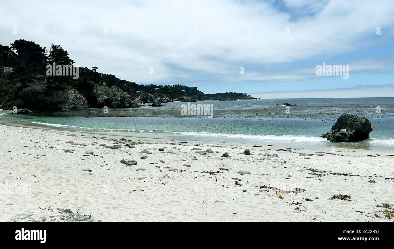 Gibson beach point lobos beach Stock Photo - Alamy