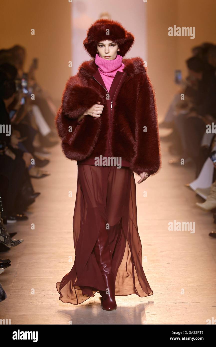 Paris, France. 08th Mar, 2025. Model Josephine Adam is seen on the ...