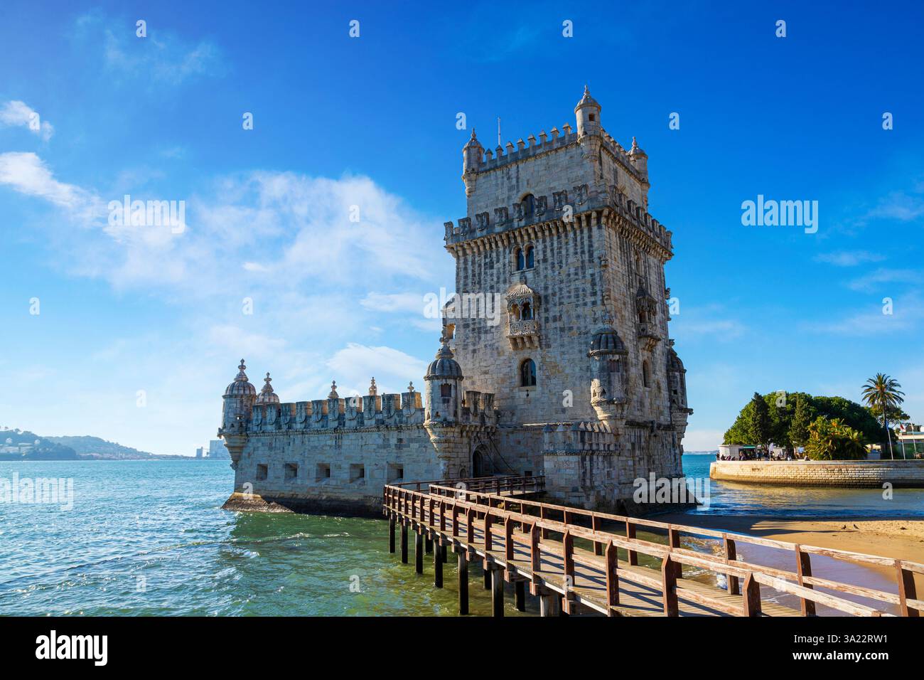 Historic 16th-century Belem Tower or Tower of St Vincent, a Lisbon ...