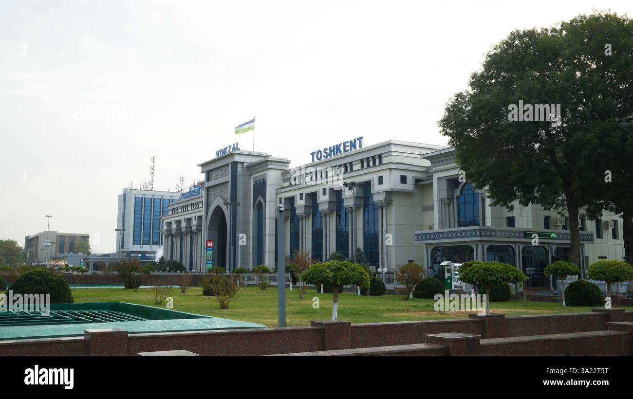 Tashkent, Uzbekistan 1 October 2024: train station of Tashkent, a High ...