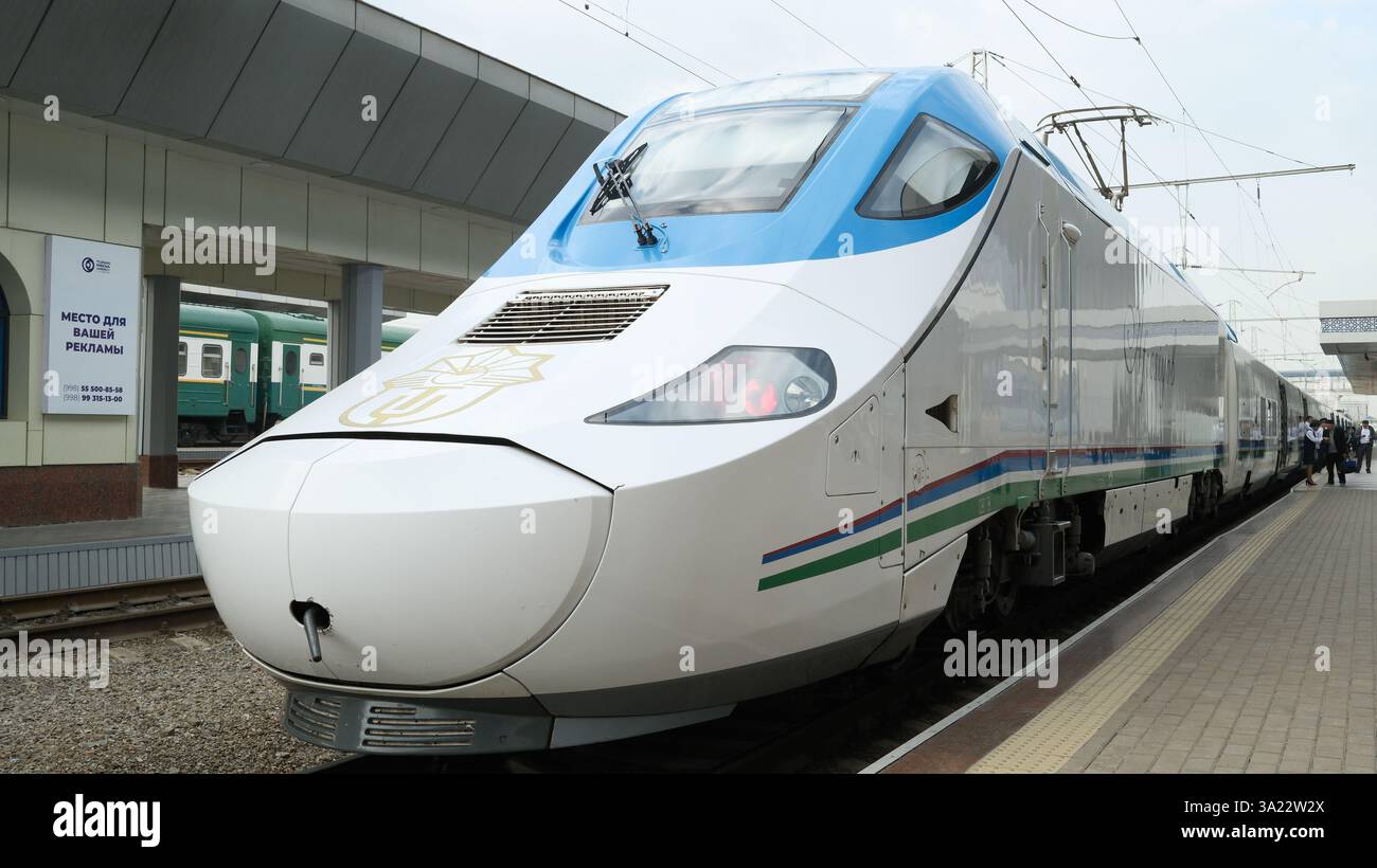 Tashkent, Uzbekistan 1 October 2024: afrosiyob, a High-speed rail in ...