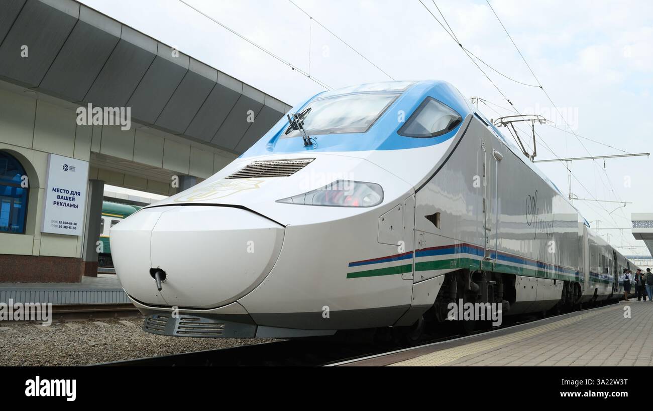 Tashkent, Uzbekistan 1 October 2024: afrosiyob, a High-speed rail in ...