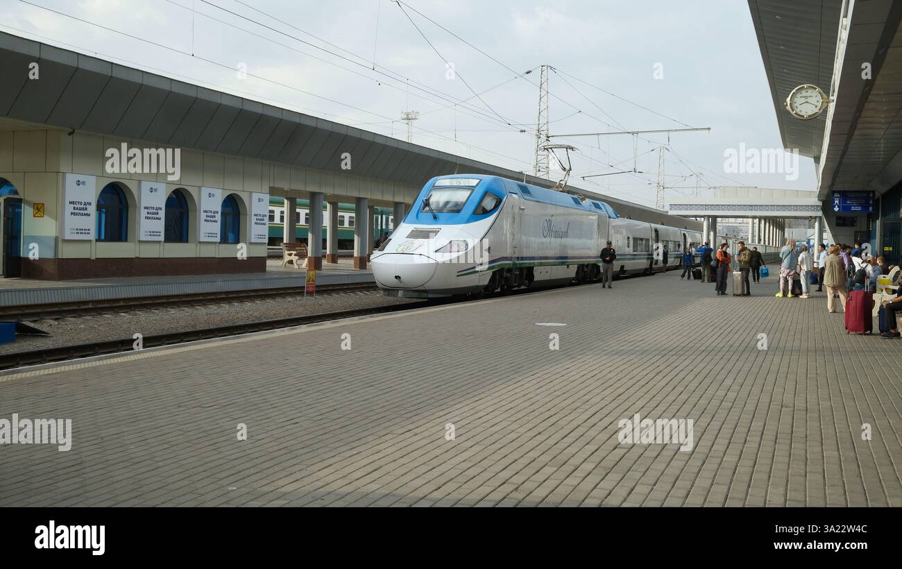Tashkent, Uzbekistan 1 October 2024: afrosiyob, a High-speed rail in ...
