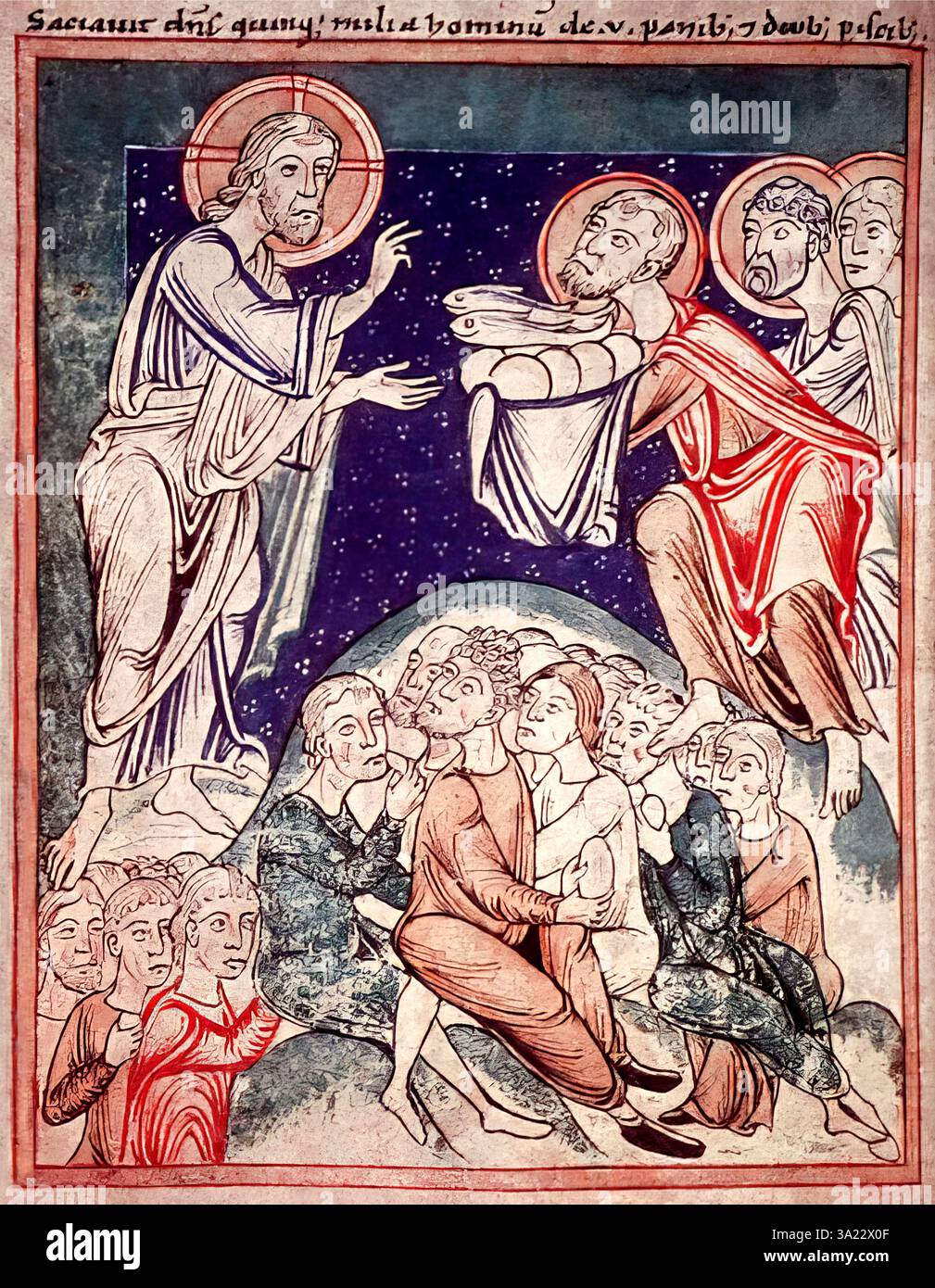 The Feeding of the Five Thousand, illustration from the Prayer Book of ...