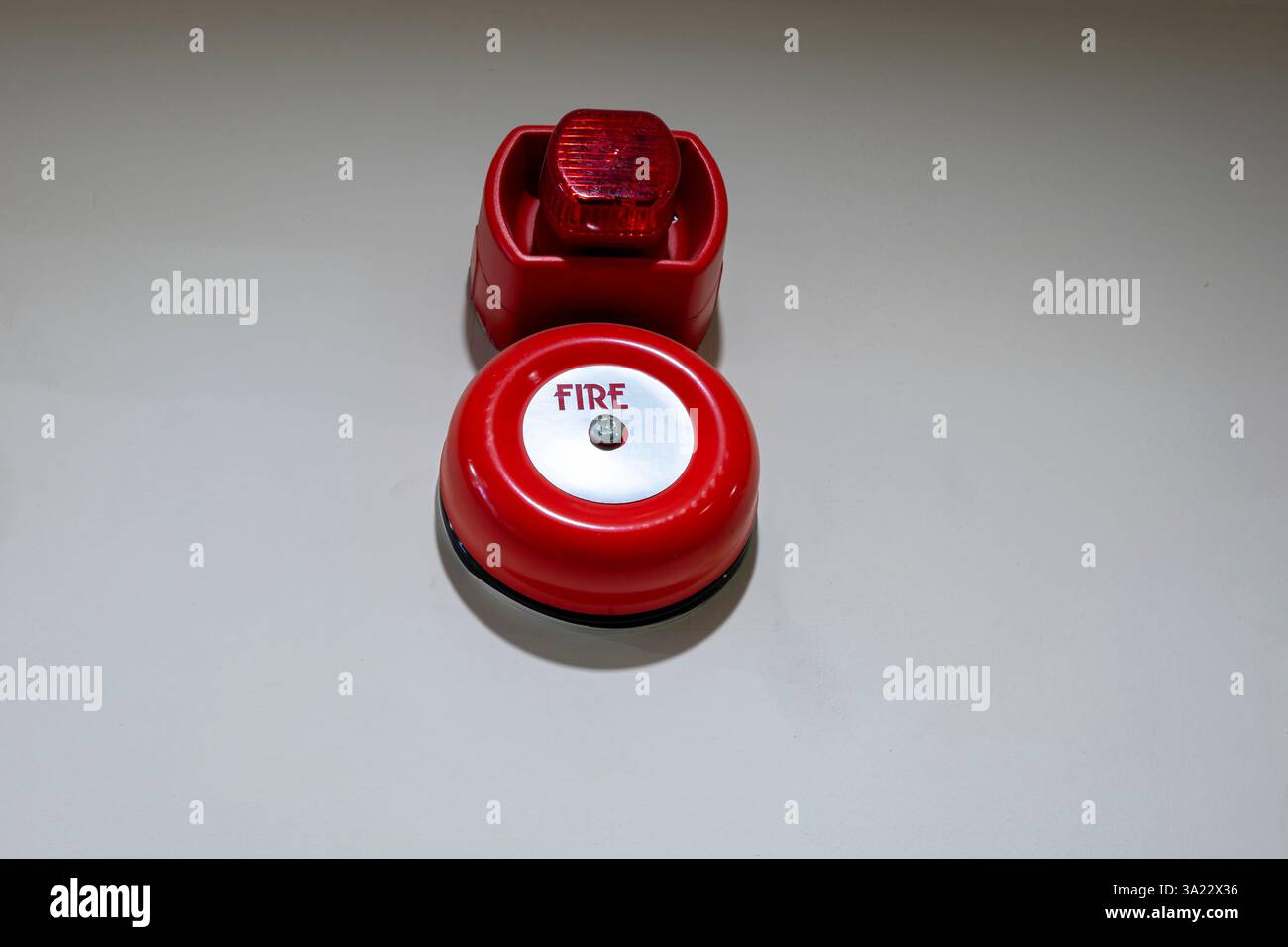Fire alarm Next to the walkway around the office building Stock Photo ...