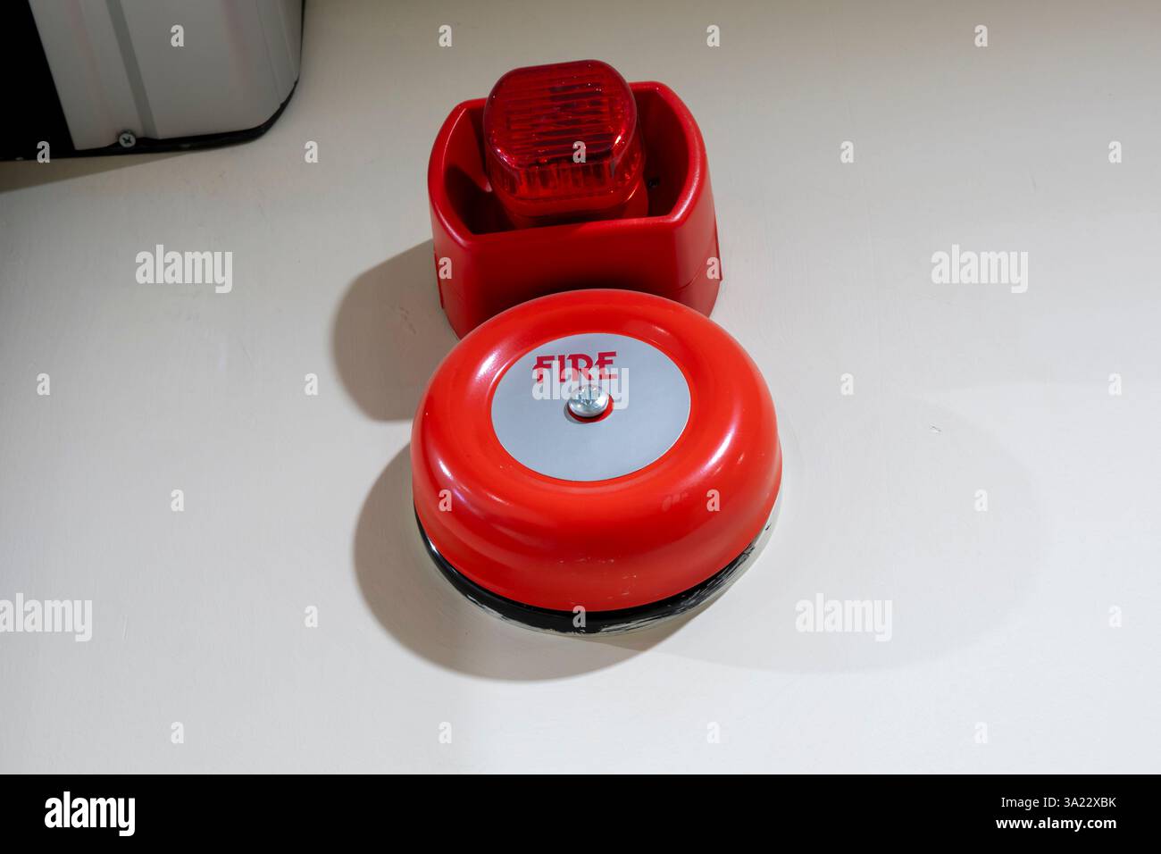 Fire alarm Next to the walkway around the office building Stock Photo ...