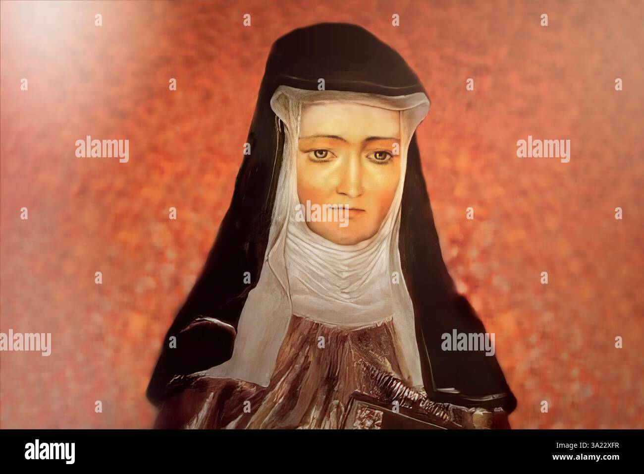 Figure of Hildegard of Bingen, Sibyl of the Rhine, 1098 – 1179, German ...
