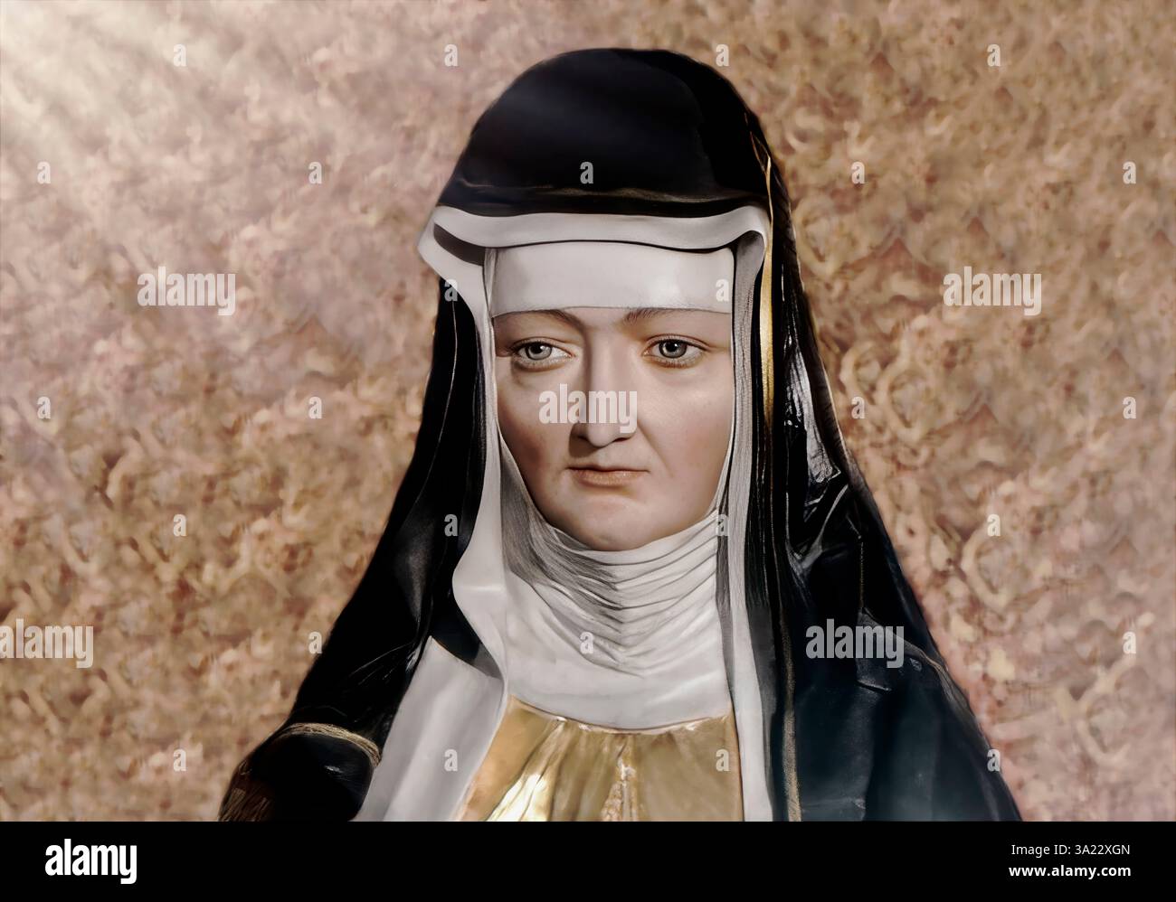 Figure of Hildegard of Bingen, Sibyl of the Rhine, 1098 – 1179, German ...