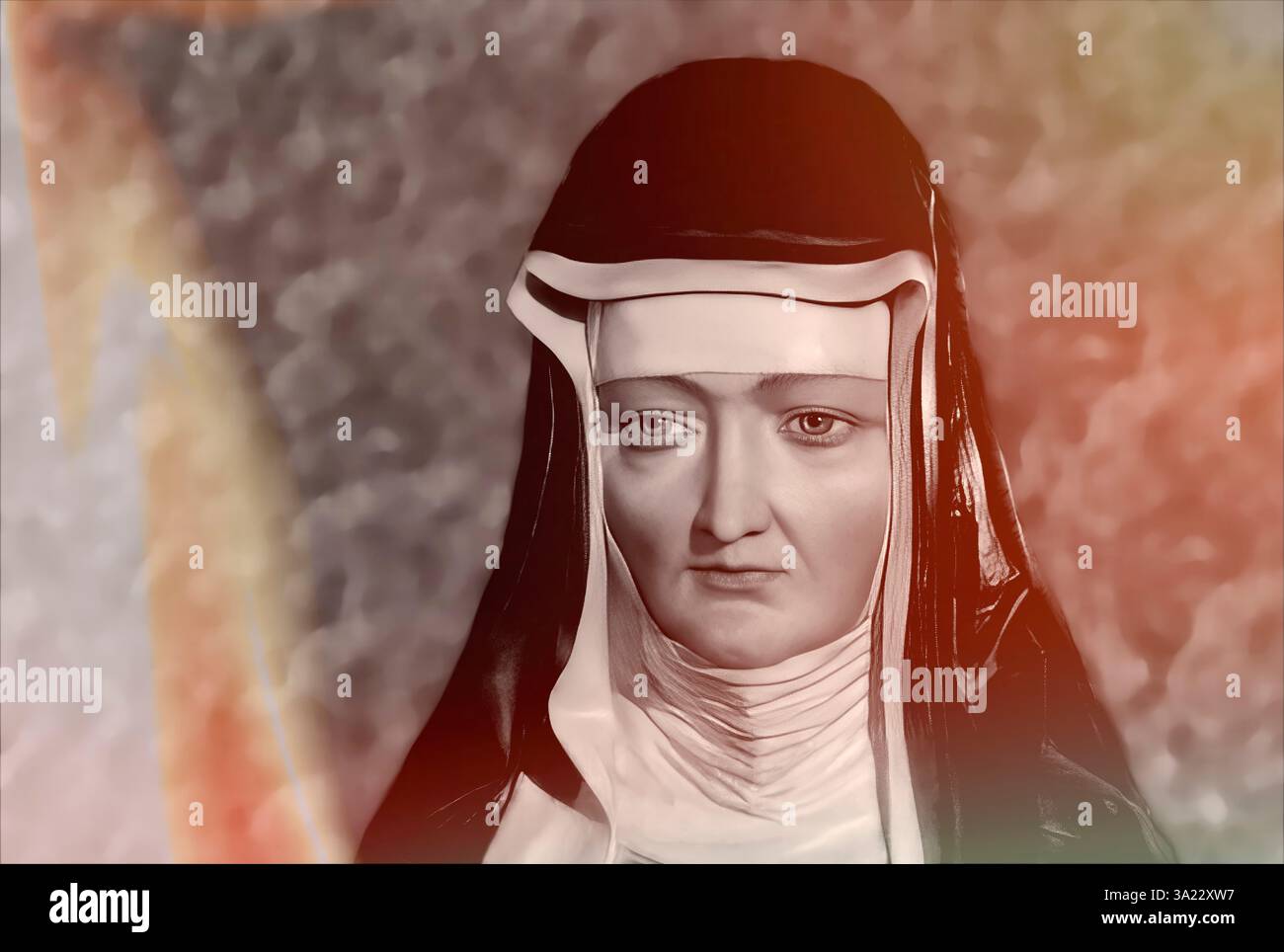 Figure of Hildegard of Bingen, Sibyl of the Rhine, 1098 – 1179, German ...