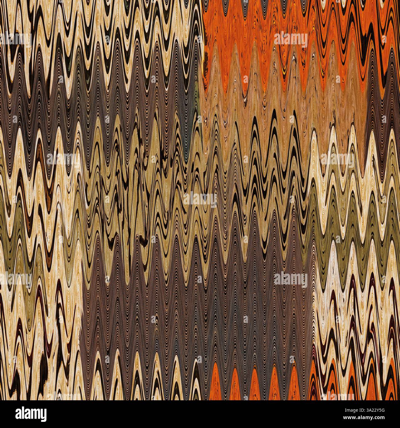 Fall colour wavy marble effect seamless pattern background. Drip style ...