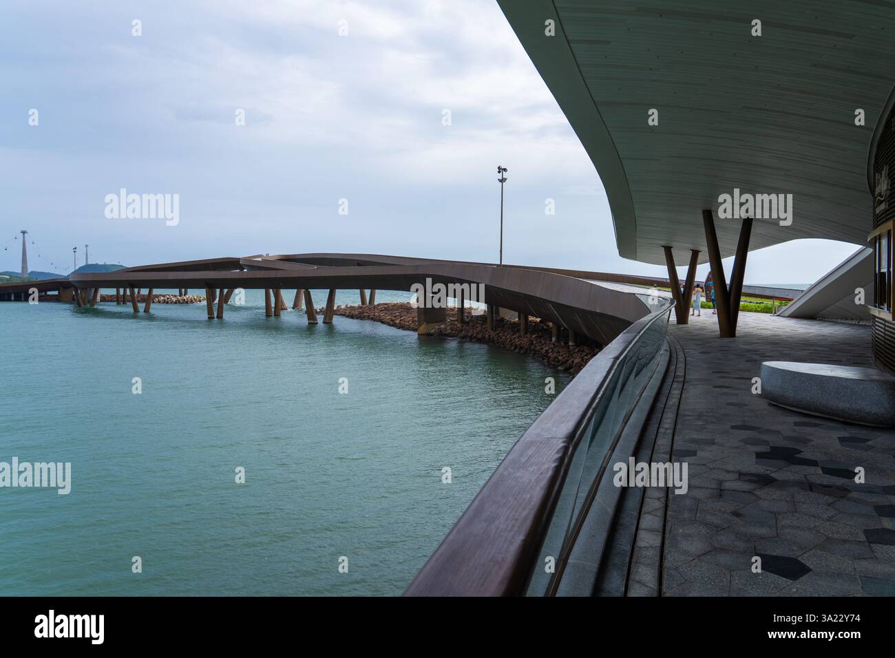 This is the modern architecture of Kiss Bridge, a popular travel ...