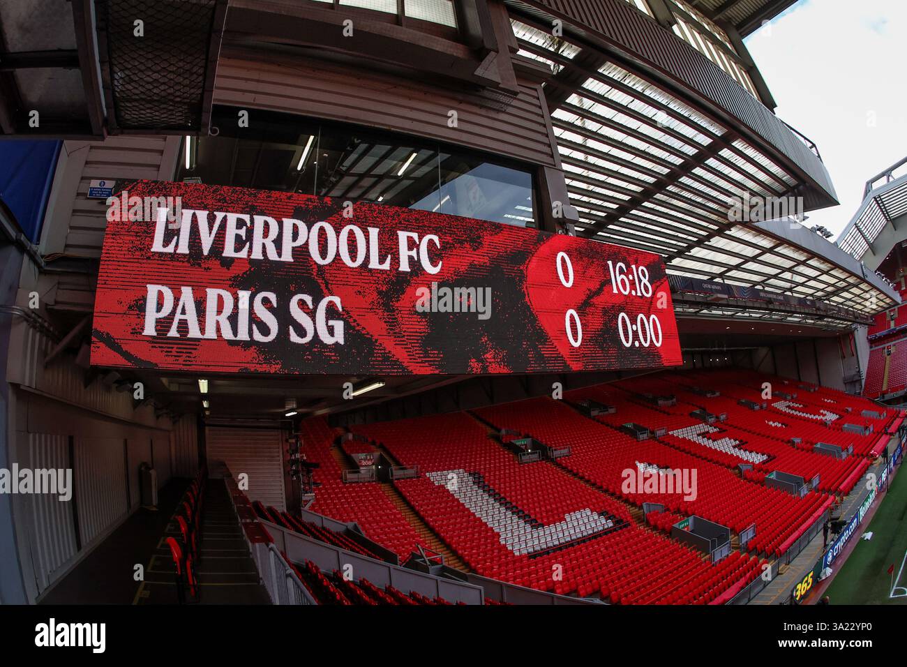 A general view of Anfield during the UEFA Champions League Last 16 ...