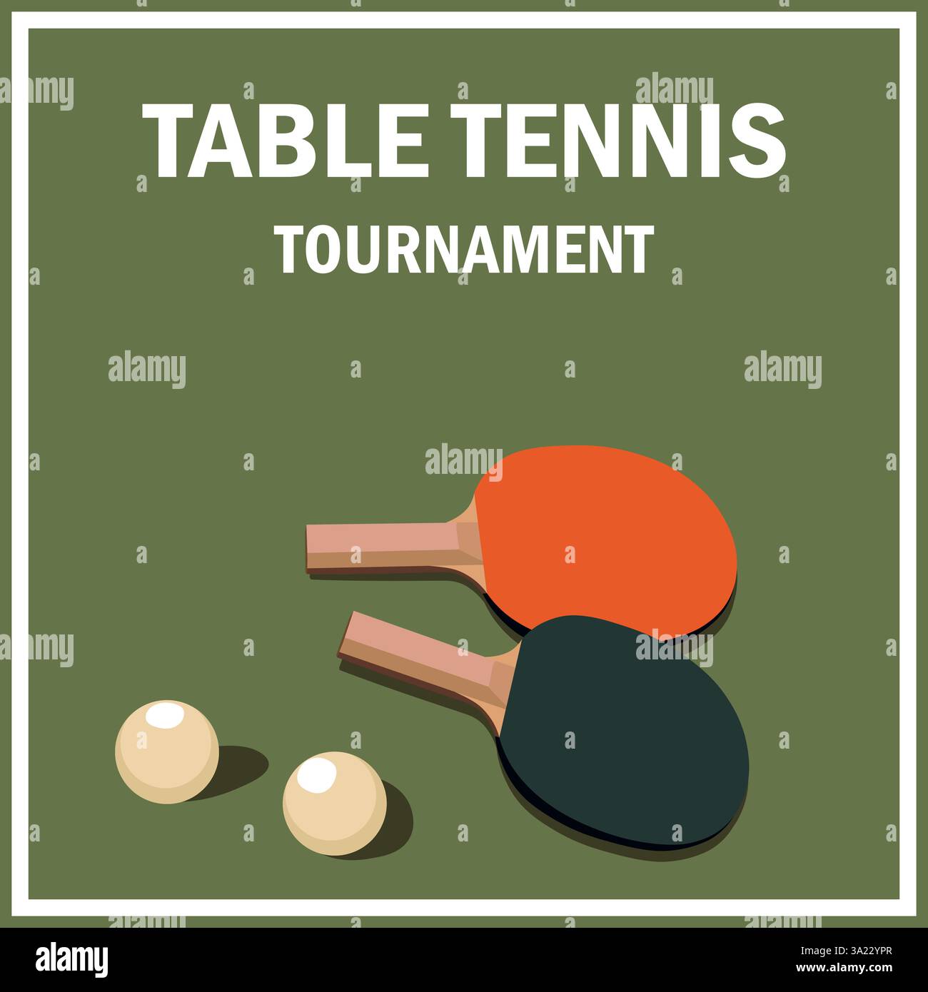 Ping pong banner template. Racket and ball for playing table tennis ...