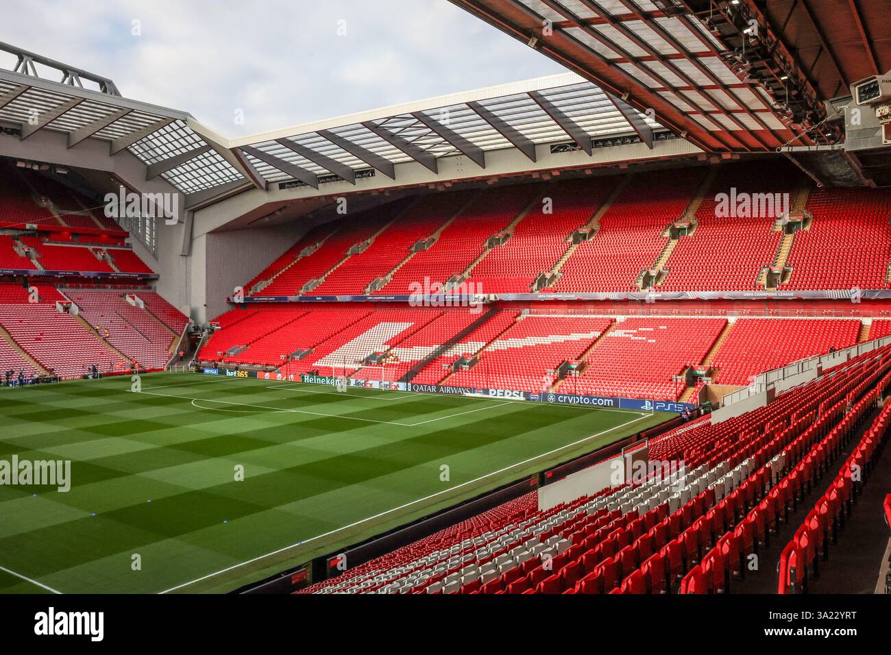 A general view of Anfield during the UEFA Champions League Last 16 ...